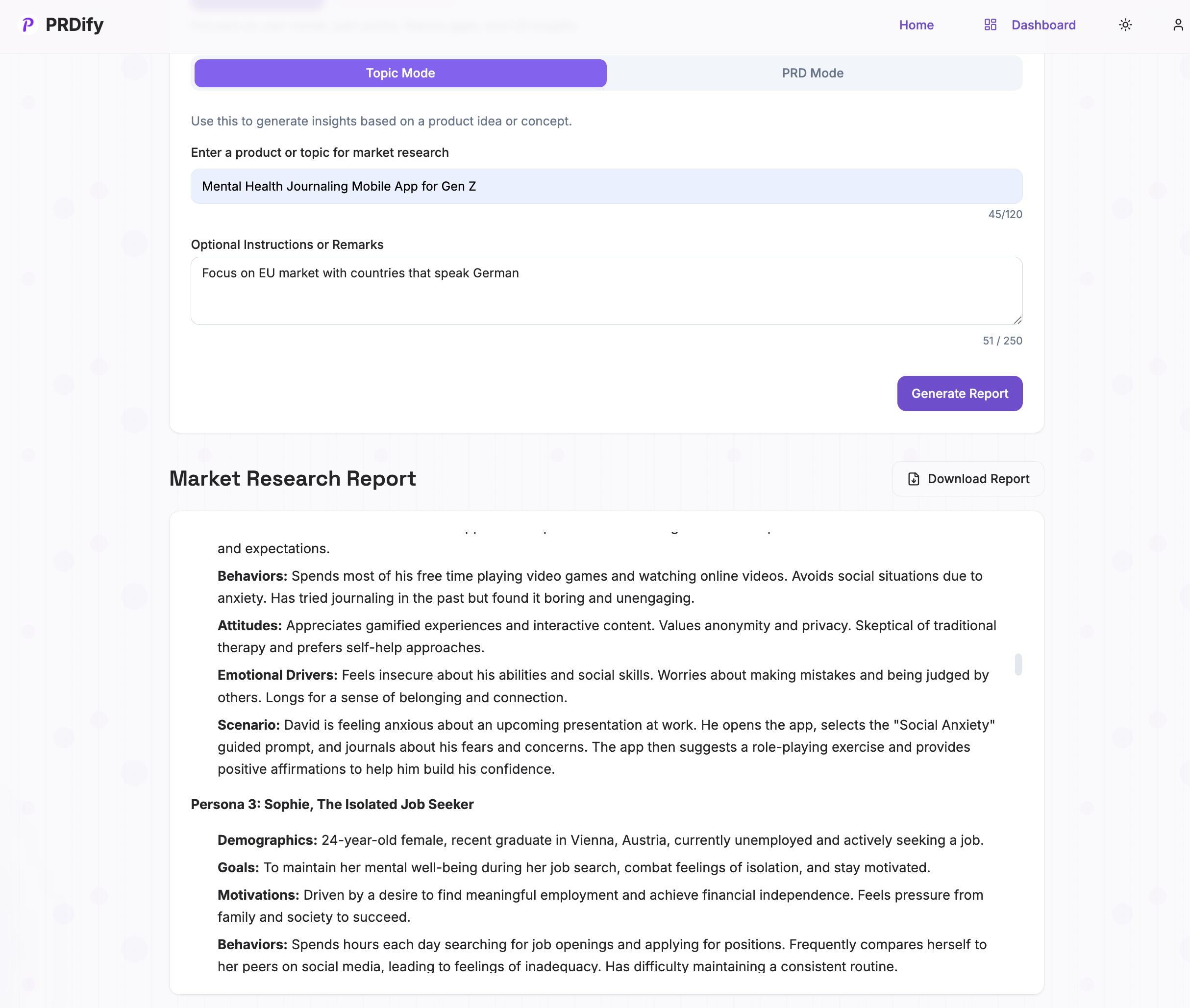 PRDify – AI-Powered PRDs, AI Wireframing, AI Product Research & Version Control Tool